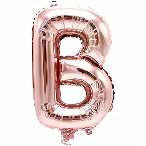 16 Inch Solid B Alphabets / Letters Rose Gold Foil Party Balloon ...