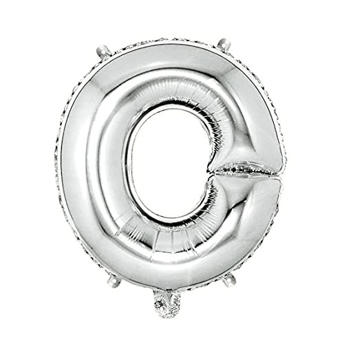 16 Inch Solid O Alphabet / Letters Silver Foil Party Balloon – Selibration